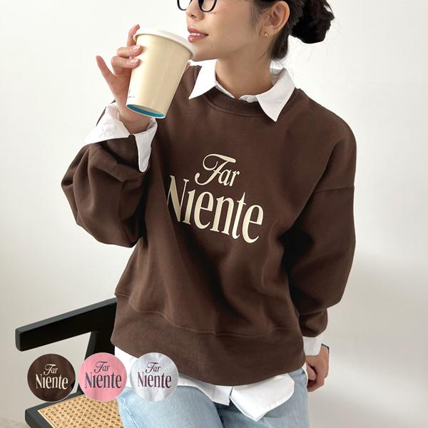 【2025 autumn winter Collection】一枚は持っておきたい、着回し抜群のロゴスウェット◆detail・肌触りがよく、軽く柔らかい素材なので着心地抜群！・季節の変わり目から着用しやすいアイテムでレイヤード次第でロングシ...