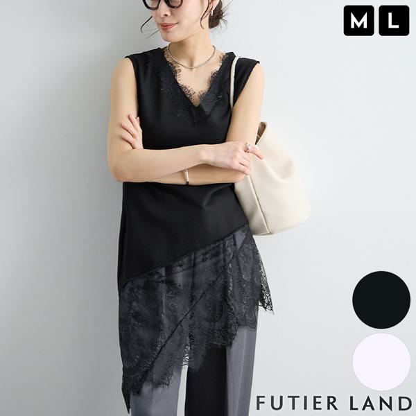 【2026 spring summer Collection】重ねるだけで垢抜ける、レース付きノースリーブTシャツ◆detail・レース×アシンメトリーデザインが動きのあるシルエットを生み、自然なトレンド感をプラス ・重ねるだけでこなれたレ...