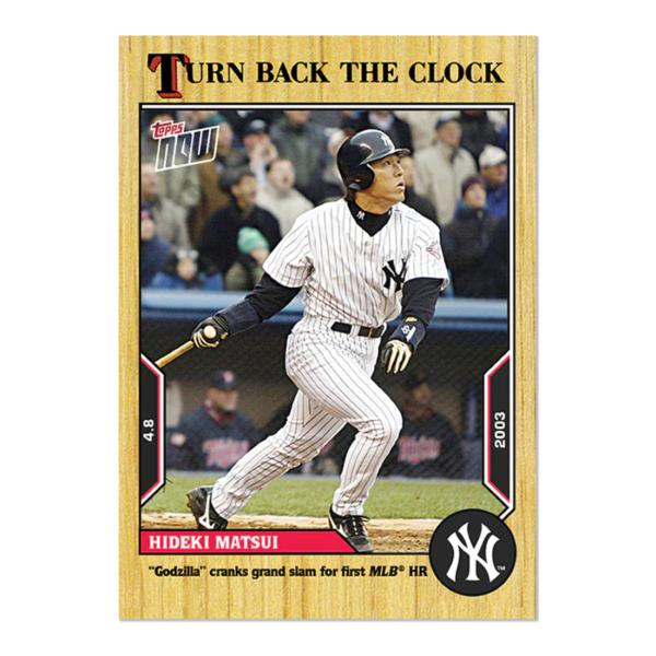 【発売日：2022年04月08日】・シリーズ：2022 MLB TOPPS NOW - TURN BACK THE CLOCK -・サイズ　：2.5x3.5インチ（約6.4×8.9センチ）・選手名　：松井秀喜（HIDEKI MATSUI ま...