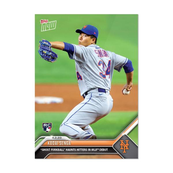 【発売日：2023年04月02日】・シリーズ：2023 MLB TOPPS NOW・サイズ　：2.5x3.5インチ（約6.4×8.9センチ）・選手名　：千賀滉大（Kodai Senga せんがこうだい）・チーム　：ニューヨークメッツ New...