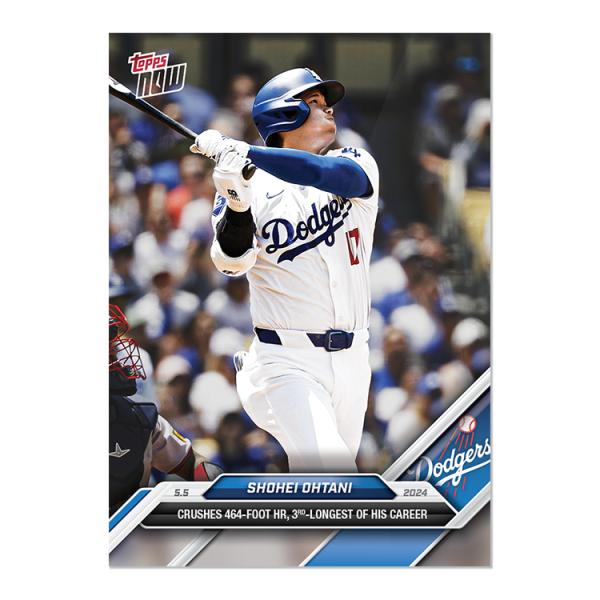 【発売日：2024年05月05日】・シリーズ：2024 MLB TOPPS NOW・サイズ　：2.5x3.5インチ（約6.4×8.9センチ）・選手名　：大谷翔平（Shohei Ohtani おおたにしょうへい）・チーム　：ドジャース DOD...