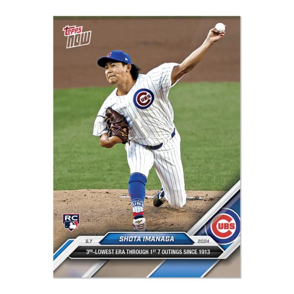 【発売日：2024年05月07日】・シリーズ：2024 MLB TOPPS NOW・サイズ　：2.5x3.5インチ（約6.4×8.9センチ）・選手名　：今永昇太（Shota Imanaga いまながしょうた）・チーム　：シカゴ・カブス Ch...