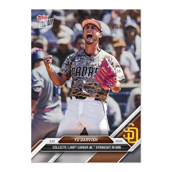 【発売日：2024年05月12日】・シリーズ：2024 MLB TOPPS NOW・サイズ　：2.5x3.5インチ（約6.4×8.9センチ）・選手名　：ダルビッシュ・ユウ（Yu Darvish だるびっしゅゆう）・チーム　：サンディエゴ・パ...