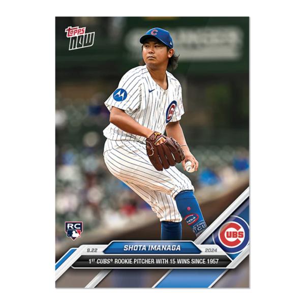 【発売日：2024年09月22日】・シリーズ：2024 MLB TOPPS NOW・サイズ　：2.5x3.5インチ（約6.4×8.9センチ）・選手名　：今永昇太（Shota Imanaga いまながしょうた）・チーム　：シカゴ・カブス Ch...