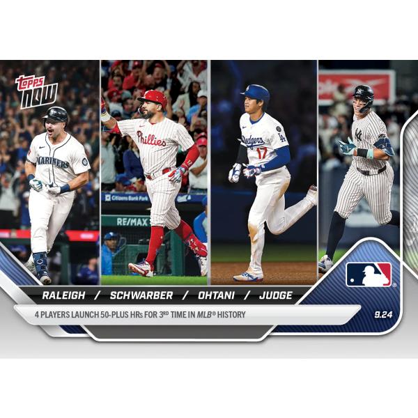 【発売日：2025年09月24日】・シリーズ：2025 MLB TOPPS NOW・サイズ　：2.5x3.5インチ（約6.4×8.9センチ）・選手名　：大谷翔平（Shohei Ohtani おおたにしょうへい）、Cal Raleigh、Ky...
