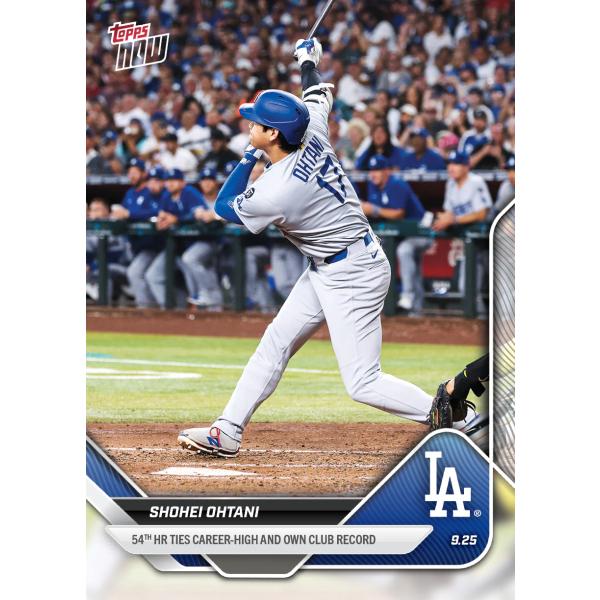 【発売日：2025年09月26日】・シリーズ：2025 MLB TOPPS NOW・サイズ　：2.5x3.5インチ（約6.4×8.9センチ）・選手名　：大谷翔平（Shohei Ohtani おおたにしょうへい）・チーム　：ロサンゼルス・ドジ...