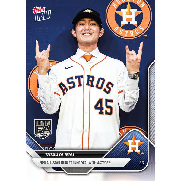 【発売日：2026年01月05日】・シリーズ：2025 MLB TOPPS NOW・サイズ　：2.5x3.5インチ（約6.4×8.9センチ）・選手名　：今井達也（Tatsuya Imai いまいたつや）・チーム　：ヒューストン・アストロズ ...