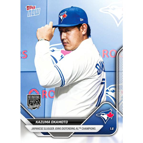 【発売日：2026年01月06日】・シリーズ：2025 MLB TOPPS NOW・サイズ　：2.5x3.5インチ（約6.4×8.9センチ）・選手名　：岡本和真（Kazuma Okamoto おかもとかずま）・チーム　：トロント・ブルージェ...
