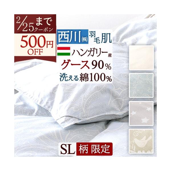 ◆商品名：肌掛け布団 シングル 西川 羽毛 掛け布団 ハンガリー産グースダウン90％ 夏 肌布団 ◆商品お問合せ番号：46638◆メーカー名：西川株式会社/西川リビング◆商品規格：■サイズ：シングル　150×210cm■側生地：綿100％■...