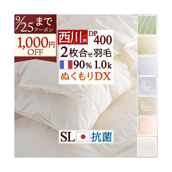 ◆商品名:西川リビング 2枚合わせ 羽毛布団 羽毛掛けふとん◆商品お問合せ番号:55129◆メーカー名:西川株式会社◆商品規格:■サイズ：シングルロングサイズ（シングルサイズ）150×210cm■詰め物：フランス産ホワイトダックダウン90％...