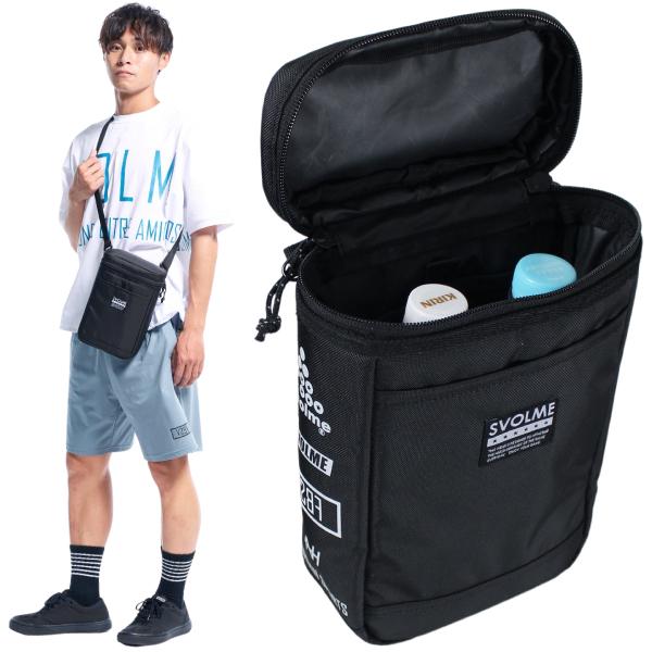 ・500mlの水筒やペットボトルが縦に２本入る、保冷機能を備えたショルダーバッグ。メインポケット以外にも表面と内側両方にメッシュポケット付き。子どものスポーツ応援やサッカー観戦など、アウトドアシーンに最適。ショルダー紐を外せばバッグinバッ...