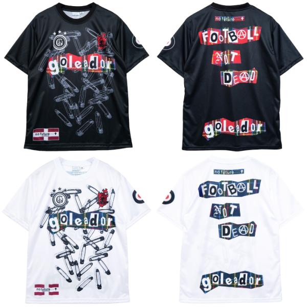 ・伝説のロックブランド「no future」との限定コラボシリーズ。ロックテイストを感じる安全ピンをスポーツブランドらしい昇華プリントで表現。素材にはポリエステル100％の軽量素材を採用。ロックシーンからスポーツシーンまでシームレスに活躍す...