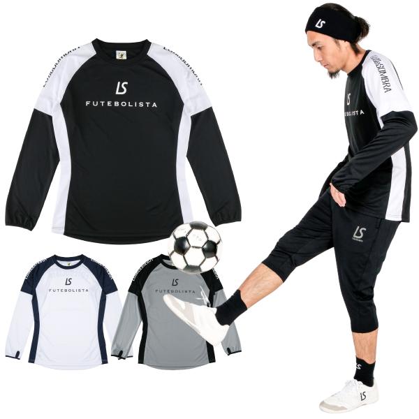 ・ルース定番のプラ生地を使ったスリムフィットのロングプラシャツ。胴回りをシェイプすることで身体にフィットするアスリート仕様のプラシャツに。袖が重ね着のような仕様になっているのもポイント。・フットサル/サッカー・プラクティスシャツ/ユニフォー...