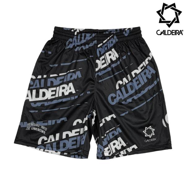 CALDEIRA の ダイアゴナルプラパンツ"バグ"！キャルデラのプラクティスパンツです。夏らしい色合いでインパクトのある総柄プラパンツ。ミスプリントのようにロゴがいくつも重なり合った不規則な斜めボーダーがインパクトのあるデザイン。デザイン...