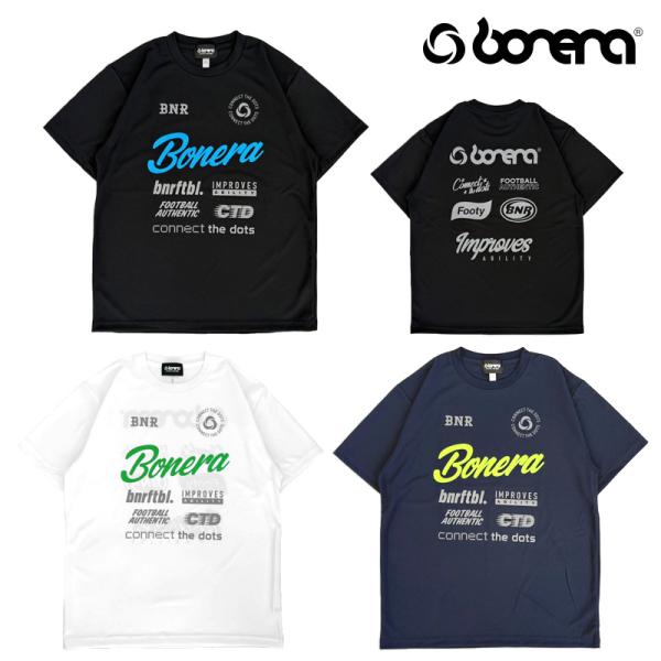 bonera の ドライＴシャツ!!ボネーラのプラクティスシャツです。25SSのドライ素材の半袖シャツ。速乾性に優れ、表はなめらか、裏はメッシュ生地のプラクティス素材。型崩れしにくく色褪せも少ない生地になります。UVカット機能も備わっており...