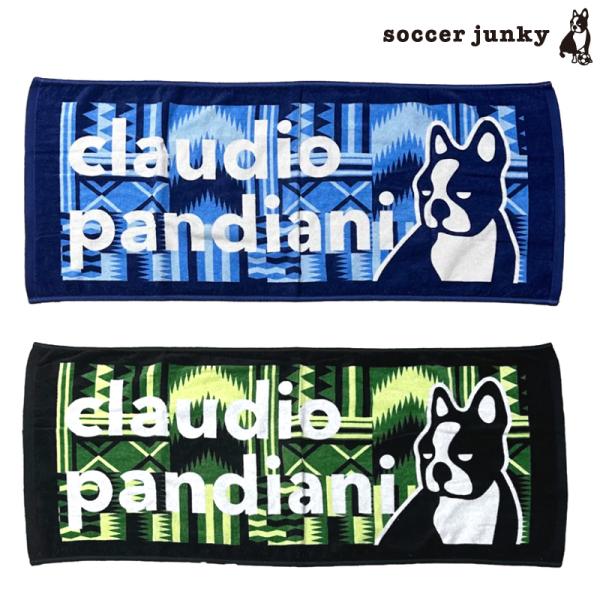 soccer junky の vintage batik スポーツタオル！サッカージャンキーのタオルです。今治生産のタオル。幾何学的なヴィンテージバティック柄のスポーツタオル。肌触りが良く、使いやすい大きさです。大きさ：縦34cm・横82cm