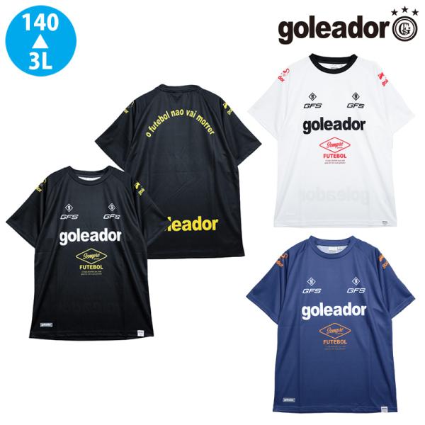 goleador の Jogo De Treino プラシャツ！ゴレアドールのプラクティスシャツです。ロゴが複数デザインされた半袖プラクティスシャツです。前左裾にはロゴ入りのネームタグが付いています。右裾にはロゴ入りのゴムタグが付いています...