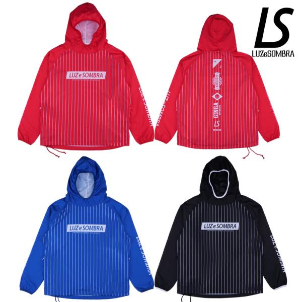 LUZ e SOMBRA のストライプスパインオーバーサイズピステアノラック！！  ルースイソンブラのプルオーバーピステパーカーです。 SPINE OVERSIZE PISTE ANORAKのストライプバージョン。ボディにはストライプ柄とロ...
