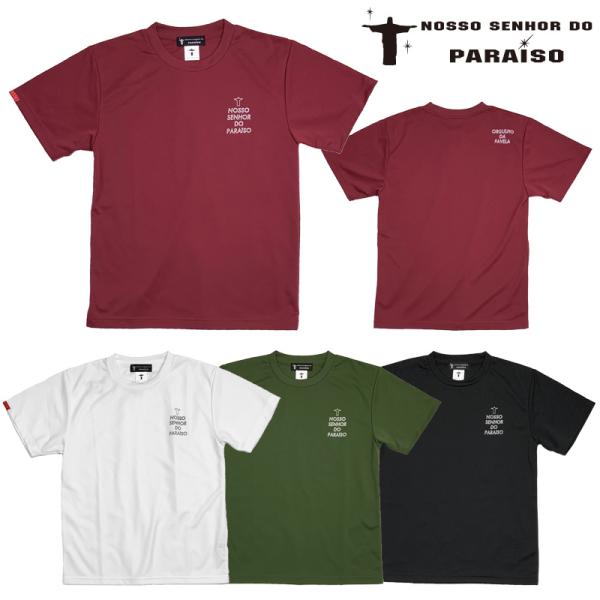 NOSSO SENHOR DO PARAISO のフレームNSDPプラシャツ！ノッソセニョールドパライーゾのプラクティスシャツです。左胸、左後ろ肩にロゴがデザインされています。右袖にはロゴ入りのネームタグが付いています。胸にはキリスト像のシ...