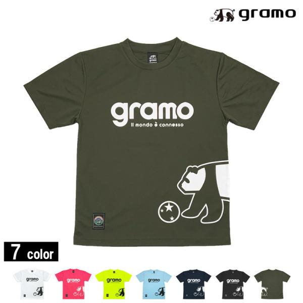 gramoのファスト2！！グラモの半袖プラクティスシャツです。サイドにパンダが入ったプラクティスシャツです。腹部から背中にかけてデザインされたパンダが印象的です。