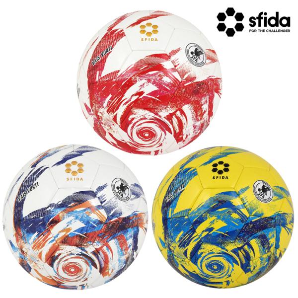 sfida の ヴァイスヴォルティ !! スフィーダのサッカーボール5号球です。JFA検定球です。真球性と蹴り心地を高めたサーマル製法を採用。雨天時のボールの吸水を防ぎます。砂防止バルブ付き：隙間の無い注入口が砂の侵入を阻止。空気漏れの発生...