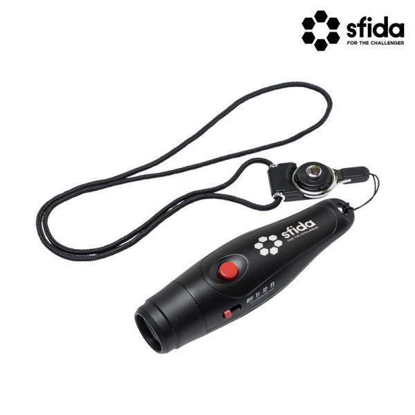 sfidaのイーホイッスル!!  スフィーダの電子ホイッスルです。コートや競技によって、3音色を切り替えて使える電子ホイッスル。指で押すだけで音が鳴り、衛生的に使用できます。ホイッスルと違い、耳元で発音しない為、聴覚障害になる危険性が低下し...