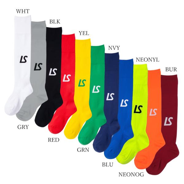 大人は25〜27cm、ジュニアは19〜21cm/22〜24cmというサイズ展開。折り返しができるようにソックスの長さが長く、膝上まで伸ばしたLONG SOXスタイルも可能。Size：19-21cm/22-24cmポリエステル80％・ナイロン...