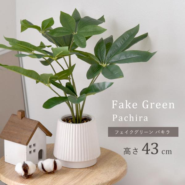 ■商品名フェイクグリーン パキラ セラミックポット■取扱タイプパキラ/セラミックポット■商品仕様葉：ポリエチレン/スチール幹：ポリエチレン/スチール鉢：セラミック/発泡スチロール/石■商品サイズ（約）幅44cm×奥行き40cm×高さ43cm...