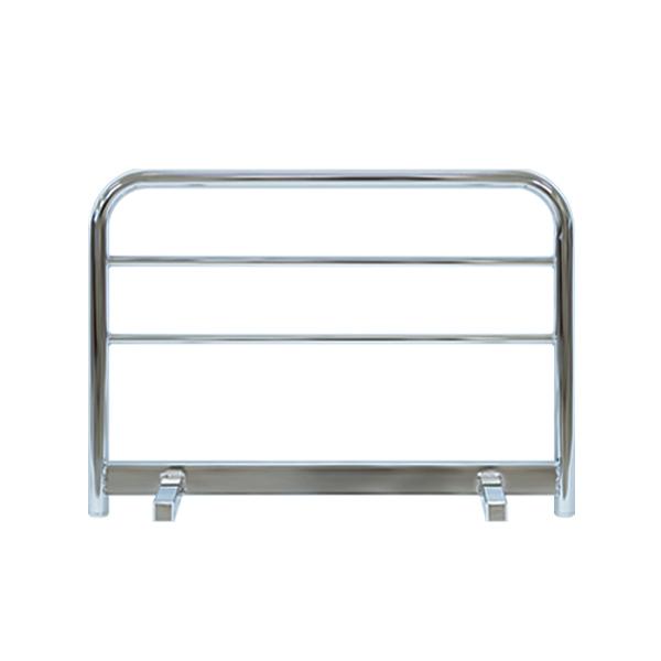 ベッドからの転落を防止する安全性と機能性の高い各種ベッドガード。清潔感を演出するクロムメッキ加工＆環境にやさしい粉体塗装仕上げ。幅60cm、高さ42cmキーワード:F型ベッドガードクロムメッキ医療 整体 高田ベッド 施術用 業務用