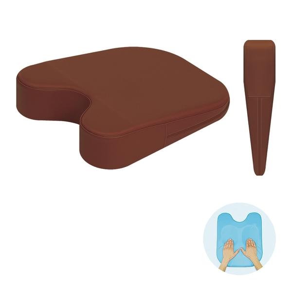 エアホール有りとエアホール無しを使い分ける両面式バストマット。幅42cm、奥行50cm、高さ3/11cmキーワード:オールバスト胸当て 治療用 補助クッション 施術用 マッサージ用 マクラ 枕 マッサージベッド枕