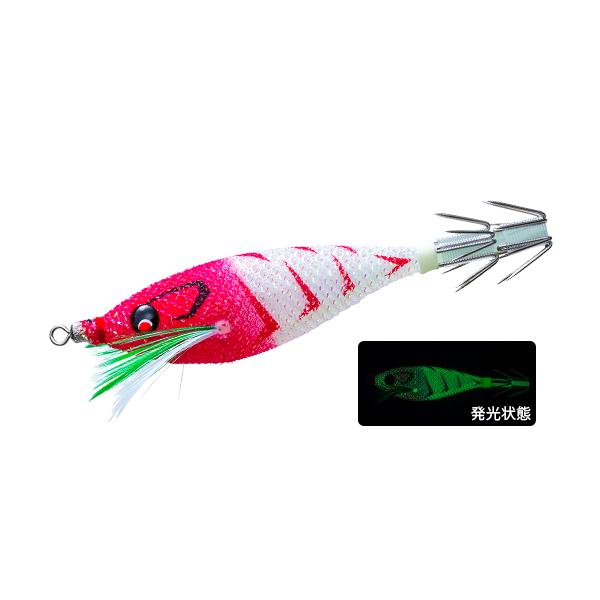 ■ラインナップ75mm/5.5g/Y290mm/8g/Y2ボリュームのある魅惑のぷっくりボディ！イカの視覚へのアピールと、高浮力ボディから繰り出される波動のWアピール！抜群の潮つかみで安定アクションデイゲーム〜夜焚きまであらゆる状況に対応可...