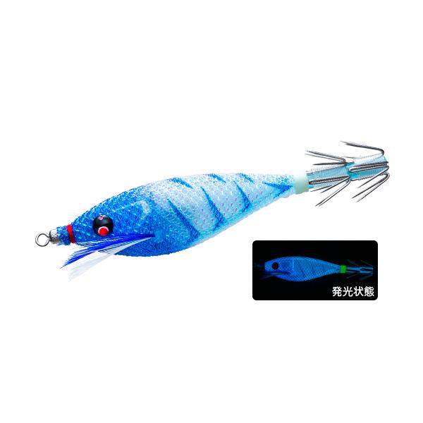 ■ラインナップ75mm/5.5g/Y290mm/8g/Y2ボリュームのある魅惑のぷっくりボディ！イカの視覚へのアピールと、高浮力ボディから繰り出される波動のWアピール！抜群の潮つかみで安定アクションデイゲーム〜夜焚きまであらゆる状況に対応可...