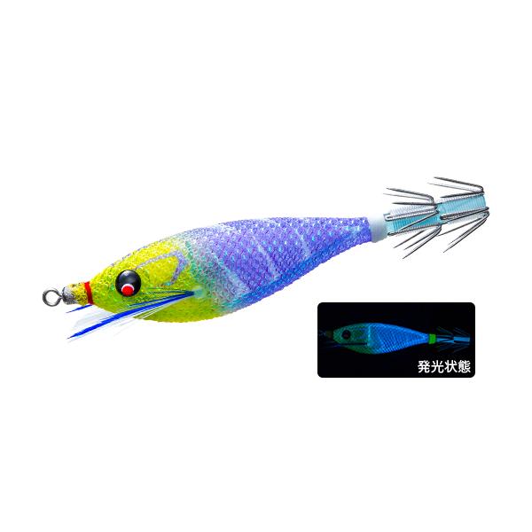 ■ラインナップ75mm/5.5g/Y290mm/8g/Y2ボリュームのある魅惑のぷっくりボディ！イカの視覚へのアピールと、高浮力ボディから繰り出される波動のWアピール！抜群の潮つかみで安定アクションデイゲーム〜夜焚きまであらゆる状況に対応可...