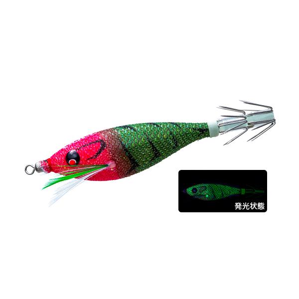 ■ラインナップ75mm/5.5g/Y290mm/8g/Y2ボリュームのある魅惑のぷっくりボディ！イカの視覚へのアピールと、高浮力ボディから繰り出される波動のWアピール！抜群の潮つかみで安定アクションデイゲーム〜夜焚きまであらゆる状況に対応可...