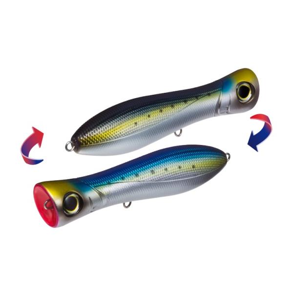 ■タイプ:フローティング■サイズ:150mm■重量:70g■リングサイズ:#6■フックサイズ:#2/0(2フック)遠投性能に優れ、ストレスなくポッピングでき、抜群の集魚効果を発揮するポッパー。