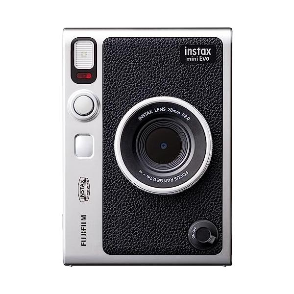 ?instax miniシリーズの新しいハイブリッドインスタントカメラ。カラー:ブラック。?10種類のレンズ効果と10種類のフィルム効果の掛け合わせにより100通りの写真表現を楽しめる。?「プリント画像データ保存機能」を搭載した専用アプリに...
