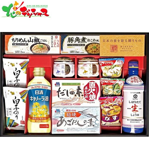 ■スマートフォンでは商品説明に文字数制限があるため、詳しい詳細は必ずパソコン表示で商品説明のご確認をお願い致します！■商品名:味香門和膳(みかどわぜん) アマノフーズ＆キッコーマン和食詰合せ MKD-40B■商品内容:キッコーマンしぼりたて...