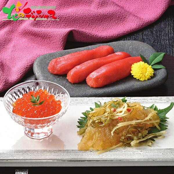 ■スマートフォンでは商品説明に文字数制限があるため、詳しい詳細は必ずパソコン表示で商品説明のご確認をお願い致します！■商品名:カネサン佐藤水産 魚卵松前漬セット■商品内容:いくら醤油味(北海道産)/40g、たら子(北海道産)・数の子松前(ド...