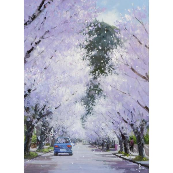 長岡卓「春爛漫」(延岡市西小路) 油彩 F4号作品サイズ 333×242mm額サイズ  455×366mm新品油彩額付き  (アクリル板・かぶせ箱)長岡 卓  =ながおか たく＝【略 歴】1949年   大分県生れ1970年   独立美術展...