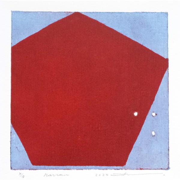 黒木周「Narrow」クロスグラフ額付きサイズ 405×405mm (40角サイズ)額 アルミ製 BH-03Ｊ WD1(ホワイトウッド)ED 4/15 直筆サイン入りかぶせ箱付制作年 2024年黒木 周＝くろき しゅう＝1965年 宮崎県都...