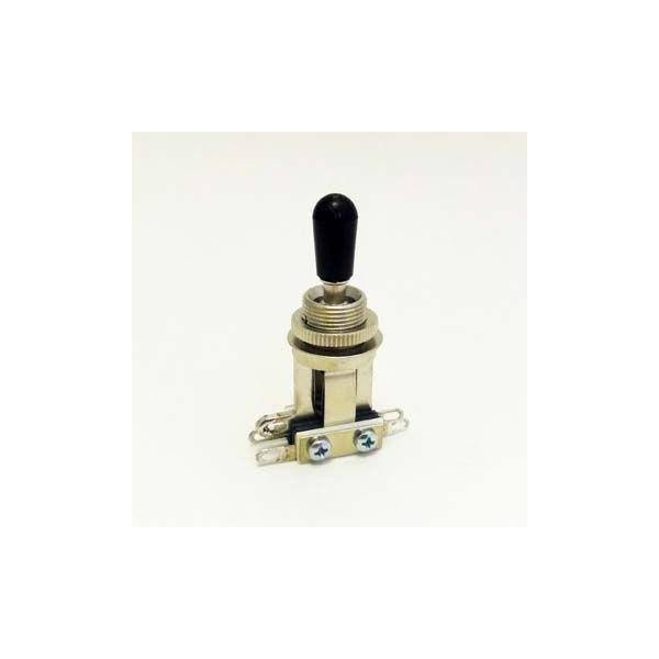 スイッチクラフトのショートタイプのトグルスイッチです。Gibson Les Paul Special 等のボディー厚の薄いギターにはもちろん、普通のLes Paulにも使用可能で、非常に汎用性が高いため、待ち望んでいた方も多いと思います。