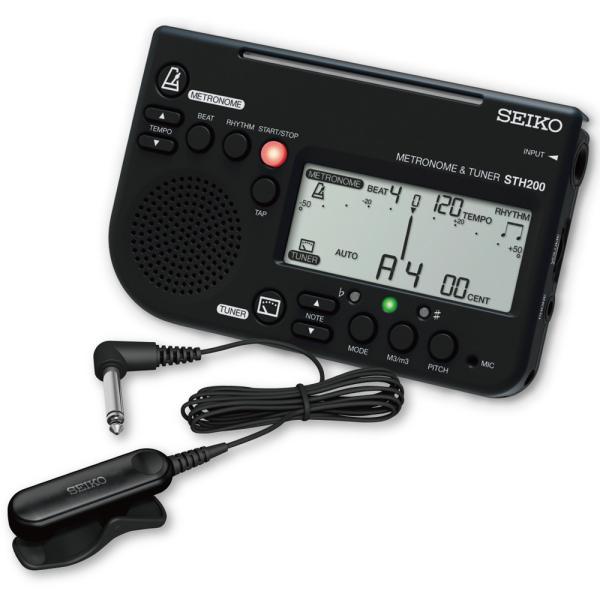 チューナーメトロノーム「STH200」とピックアップマイク「STM30」がセットになった数量限定のスペシャルパック！【SEIKO STH200 チューナーメトロノーム】楽器の練習に最適な機能を凝縮！スキルアップを強力にサポートするメトロノー...