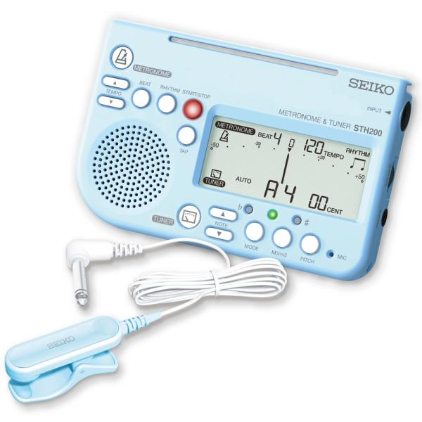 チューナーメトロノーム「STH200」とピックアップマイク「STM30」がセットになった数量限定のスペシャルパック！【SEIKO STH200 チューナーメトロノーム】楽器の練習に最適な機能を凝縮！スキルアップを強力にサポートするメトロノー...