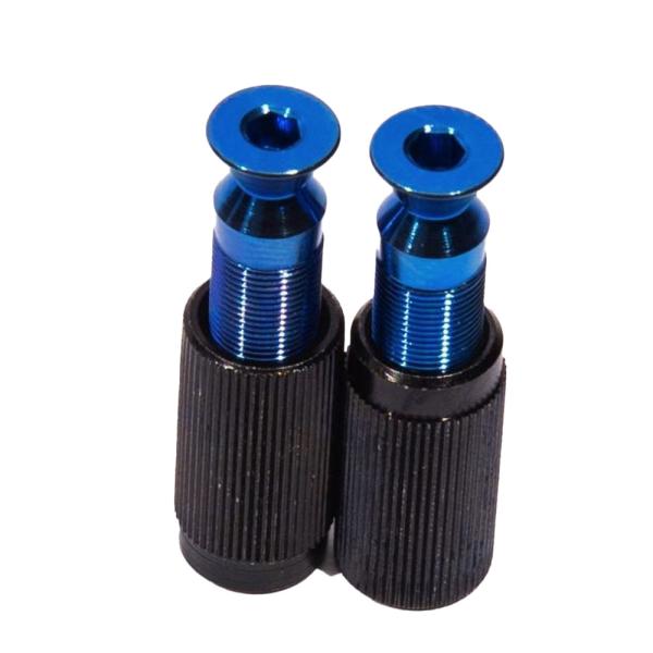 Titanium Bridge Posts BLUE（アンカー付き）厳選された最高品質のチタン製のブリッジポスト。摩耗、消耗、破損に対する耐久性に優れています。注意：例）元々のギター（元々の付いていたブリッジ・ポストを使用）にFloyd R...