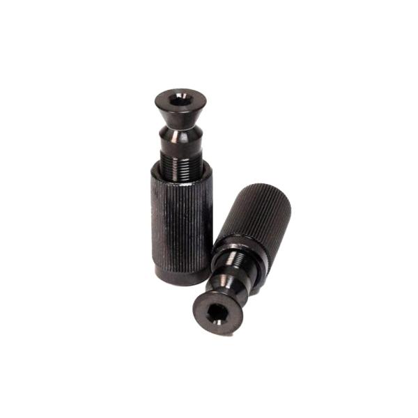 Titanium Bridge Posts BLACK（アンカー付き）厳選された最高品質のチタン製のブリッジポスト。摩耗、消耗、破損に対する耐久性に優れています。注意：例）元々のギター（元々の付いていたブリッジ・ポストを使用）にFloyd ...