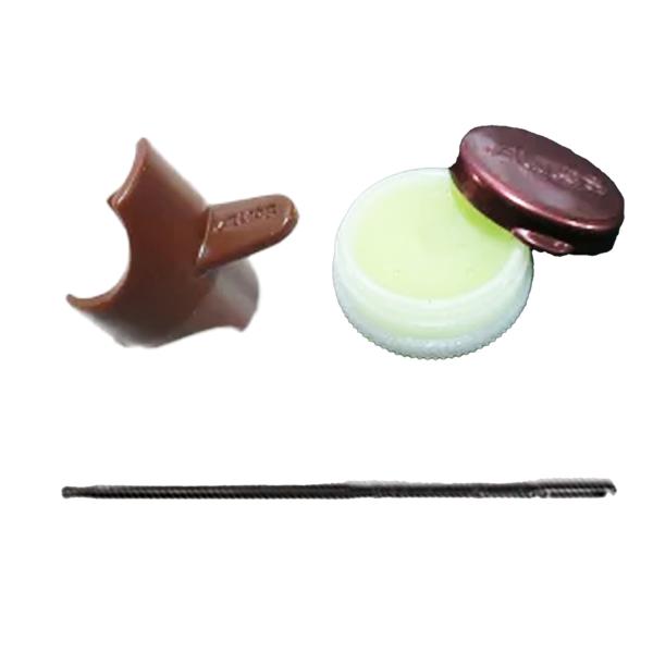 104A,105A用の指かけと掃除棒とグリスの３点セットです。指かけの色：茶