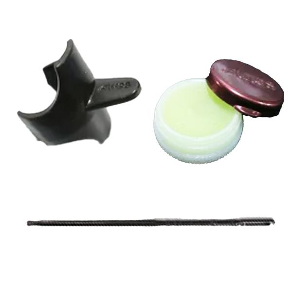 204A,205A,502B,503B用の指かけと掃除棒とグリスの３点セットです。指かけの色：こげ茶