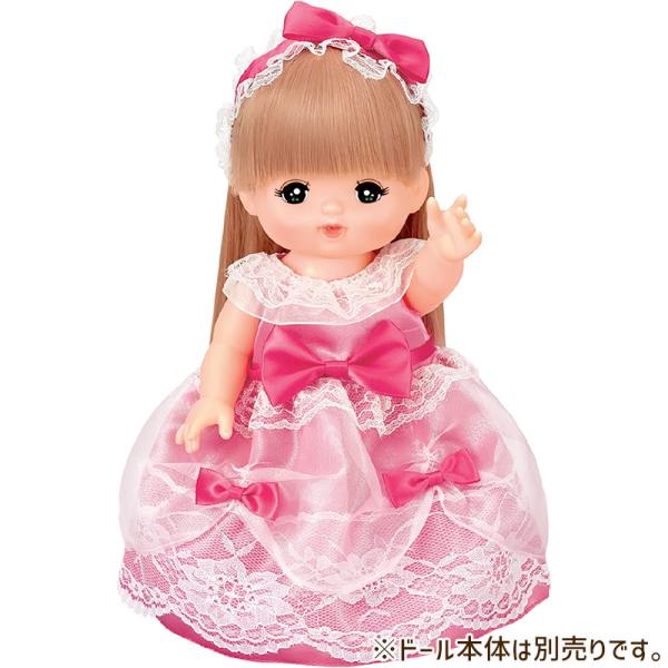 おおきいリボンとレースがいっぱいのピンクのかわいいドレスです。後ろにおおきなリボンもついています。メルちゃんやネネちゃんはもちろん、おともだちのリリィちゃん、れなちゃん、ゆかちゃんのきせかえ遊びにもおすすめです。※お人形は別売りです。★セッ...