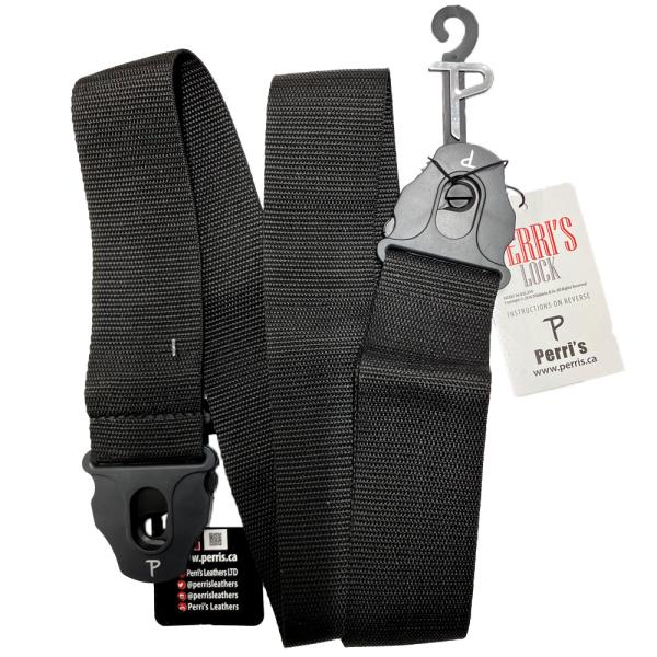 ロック機能が付いたナイロン製ストラップです。約：5cm長さ：80〜147cm