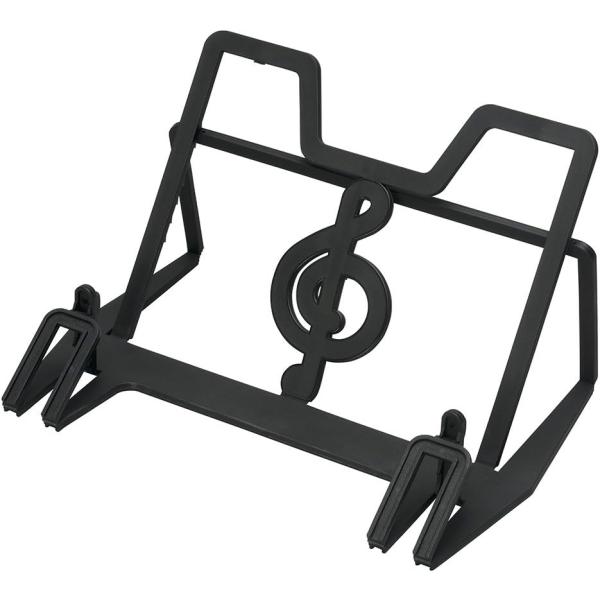 組み立て式の書見台です。材質:ポリプロピレンサイズ(フラット時):287×240×4mmサイズ(組み立て時最大):150(D)×240(W)×155(H)mm重量:68g7段階角度調節、3段階ストッパー調節※画像２枚目・３枚目の楽譜はイメー...